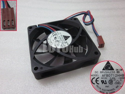 Delta Electronics AFB0712HHB -S05W Chassis Fan DC 12V 0.45A 3-Pin Ball ...