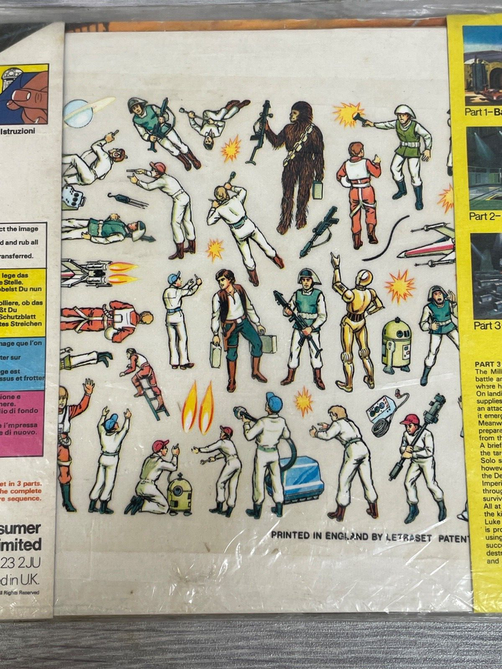 Star Wars Rebel Air Attack, Letraset Action Transfers, Vintage 1977 ...