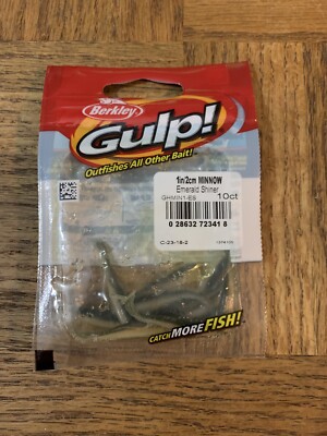 Barkley Gulp Minnow Emerald Shiner | eBay