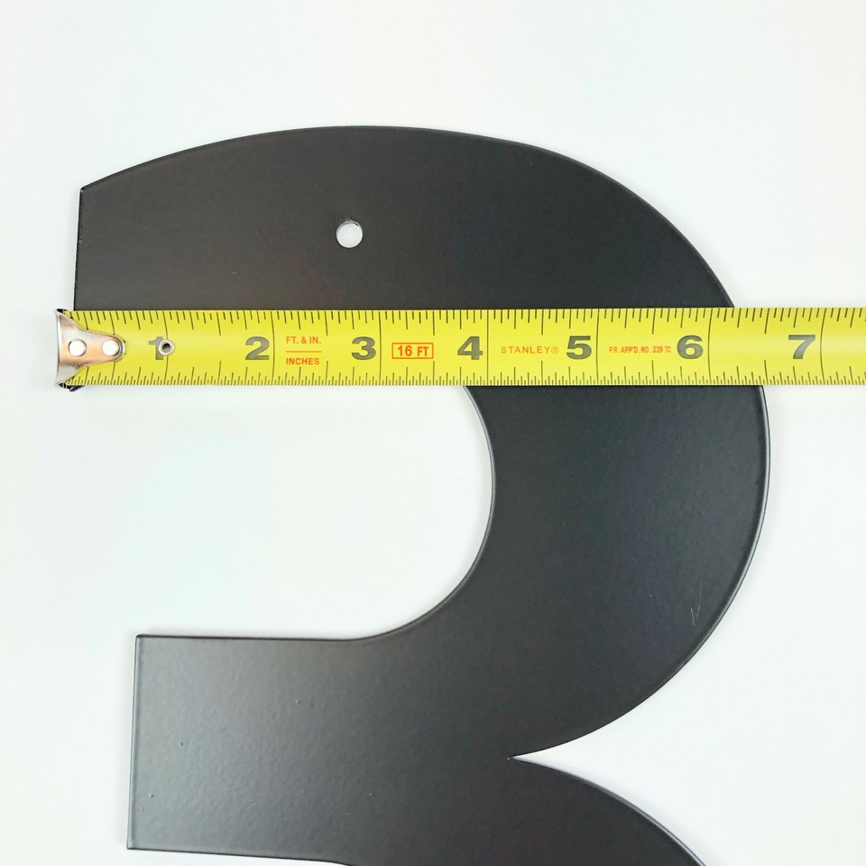 12 inch 0 to 9 Large Numbers Black Metal Iron Home House Street ...