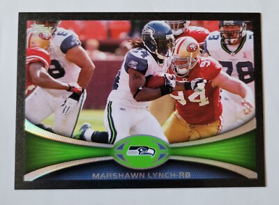 Marshawn Lynch 2012 Topps Black Border #372 Seattle Seahawks Serial #32 ...