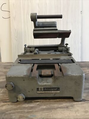 Vintage Addressograph Class 100 Embossing Machine | eBay