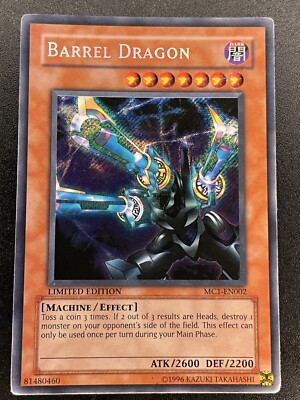 Yugioh Card Barrel Dragon MC1-EN002 SECRET RARE NM | eBay