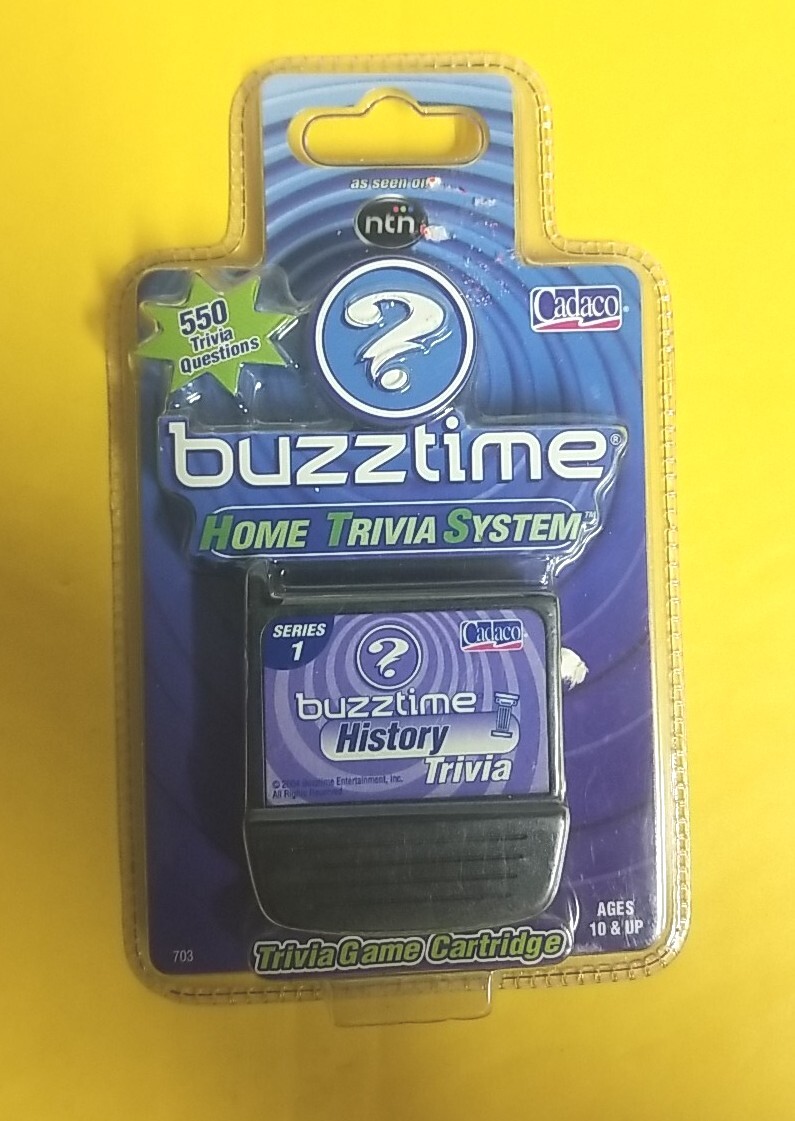 Buzztime Cadaco Home Trivia System Series 1 history Game Cartridge New ...