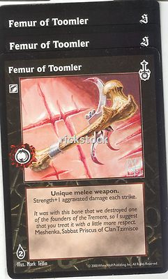 Femur of Toomler x3 SW SE Jyhad VTES | eBay