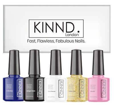 KINND® - Quick Dry Nail Polish - STARTER SET - 5 x 8ml Instant Dry - In ...