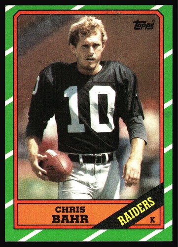 1986 Topps Chris Bahr #65 Los Angeles Raiders | eBay