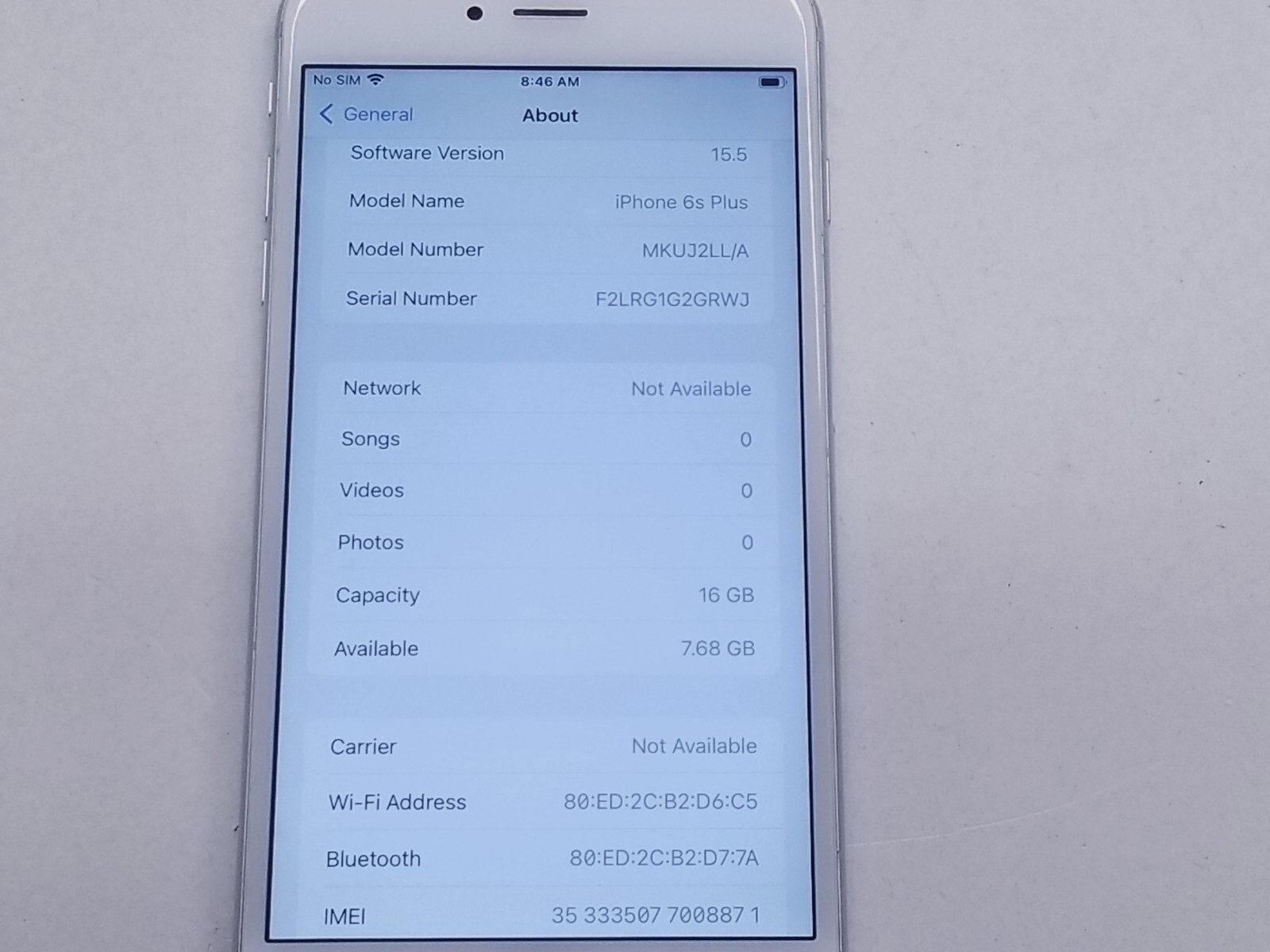 Apple iPhone 6s Plus (A1687) 16GB Silver (T-Mobile) Smartphone Clean ...