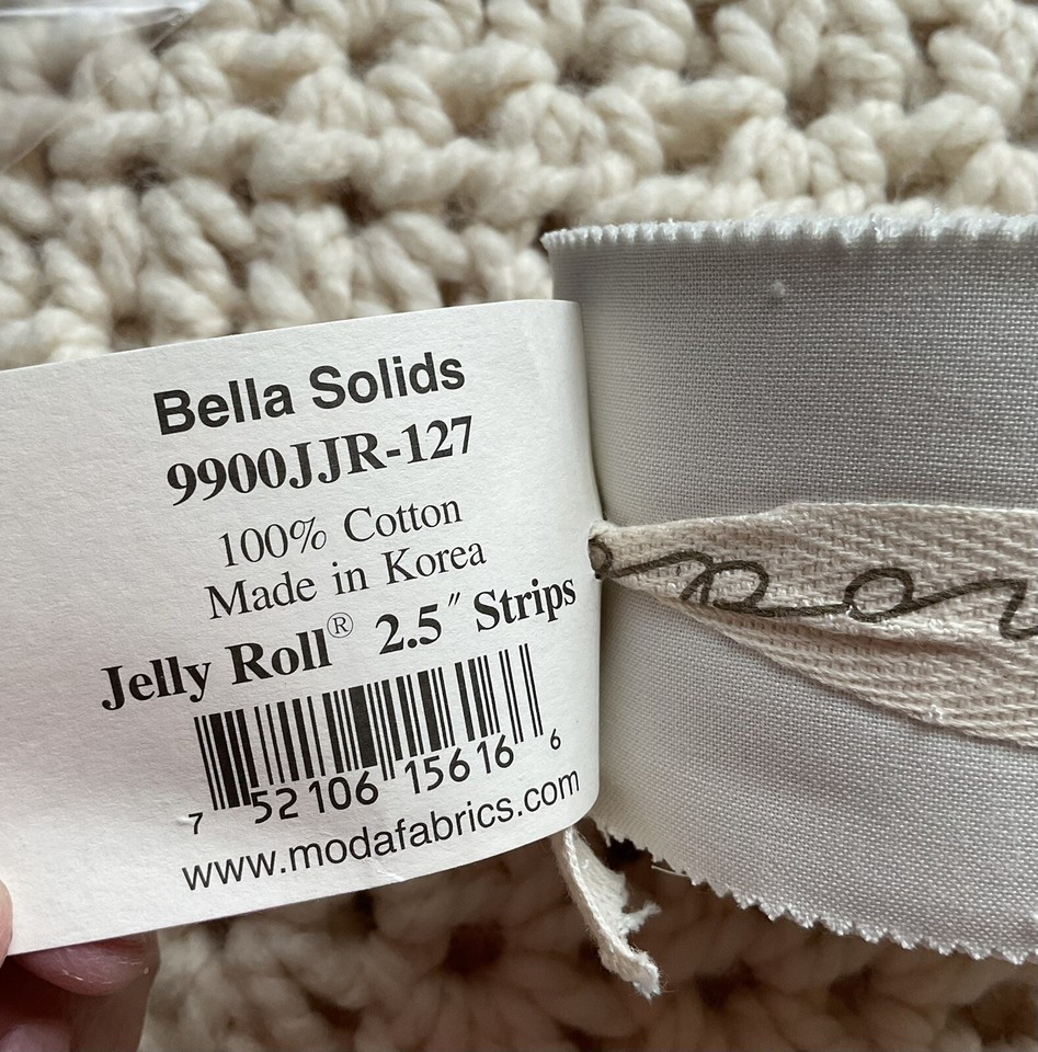 Bella Solids Junior Jelly Roll 20 2.5-inch Strips Moda Fabrics 127 ...