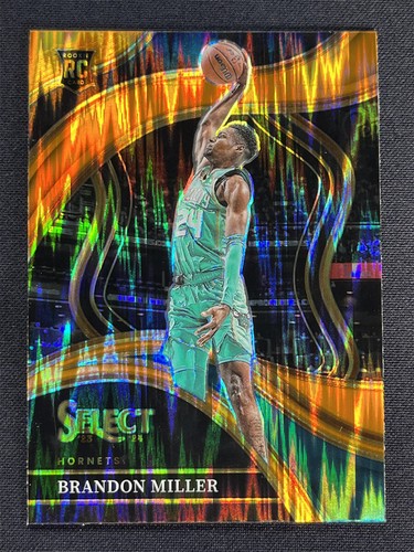 2023-24 Panini Select Brandon Miller #286 Courtside Orange Flash Prizm ...