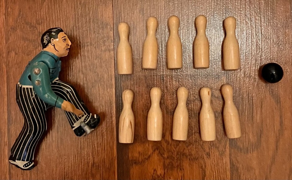 VTG Tin Litho Ranger Bowling Alley Game w/ Original Box (VIDEO) | eBay