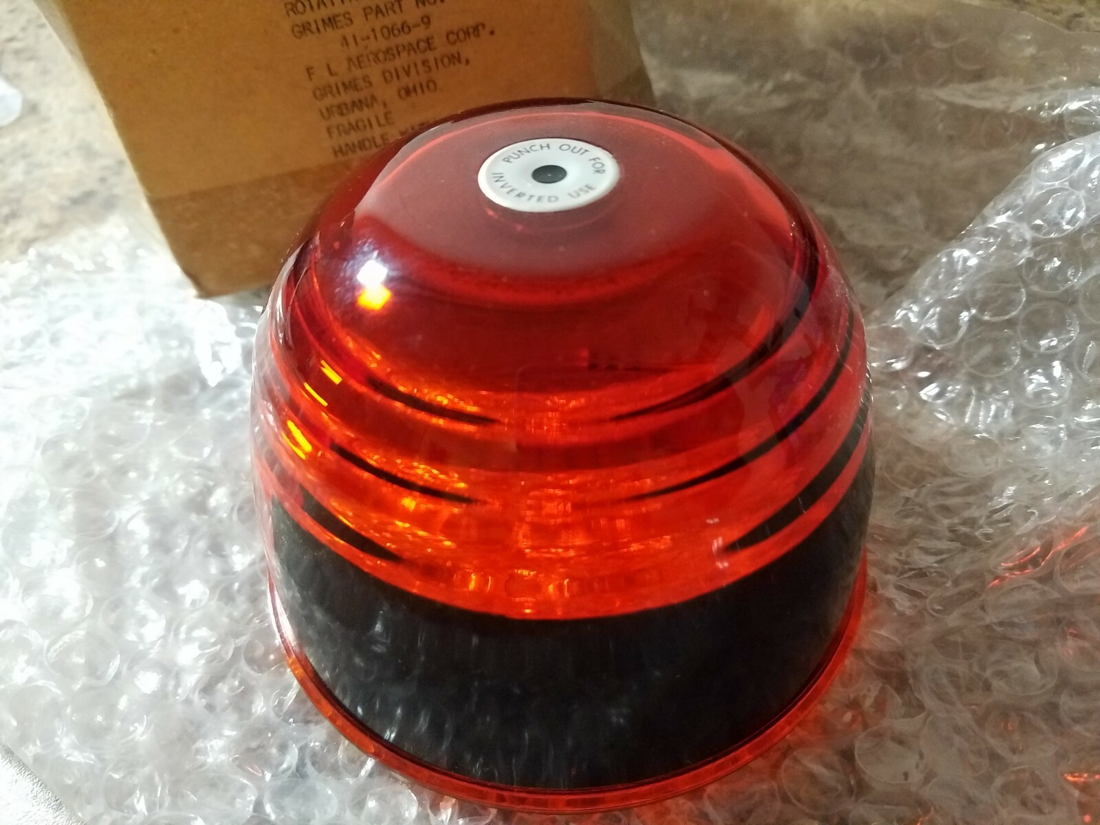 QTY: 1 - NOS Grimes Rotating Beacon Lens Assy PN# 41-1066-9 Beechcraft ...