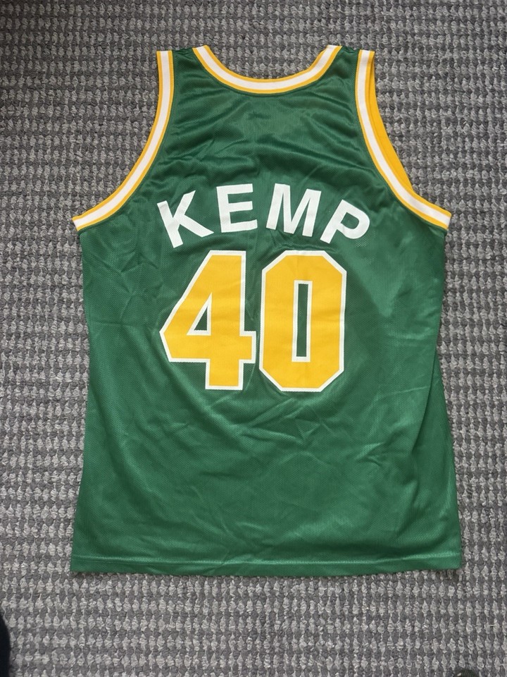 Size 48 - Shawn Kemp #40 Seattle SuperSonics Champion Basketball Jersey | eBay