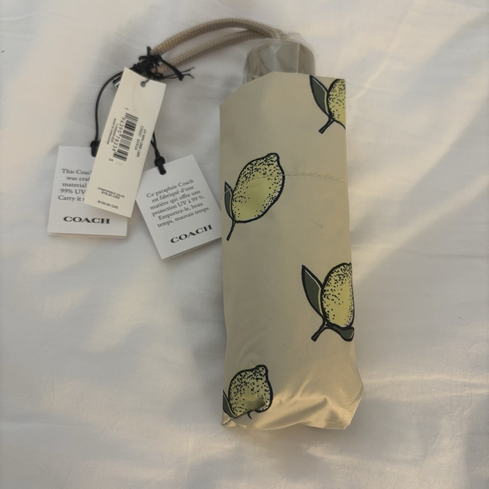COACH Lemon Mini UV Umbrella Rain/Sun- NWT! Authentic! Be In Style In ...