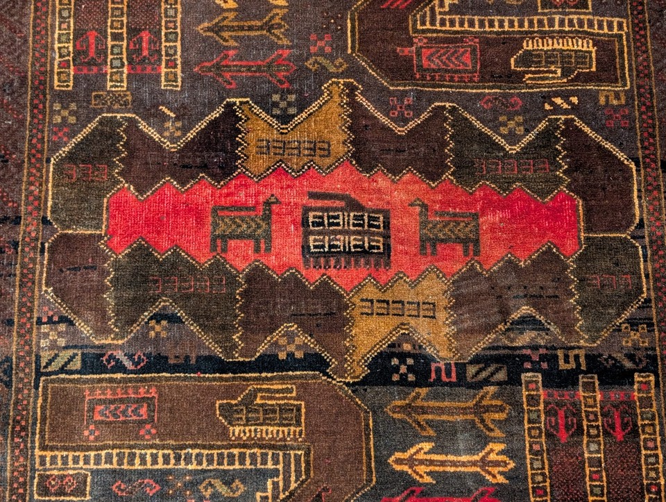 Afghan War Rug 3x5, Tanks, New, Balouchi Carpet, Handmade | eBay