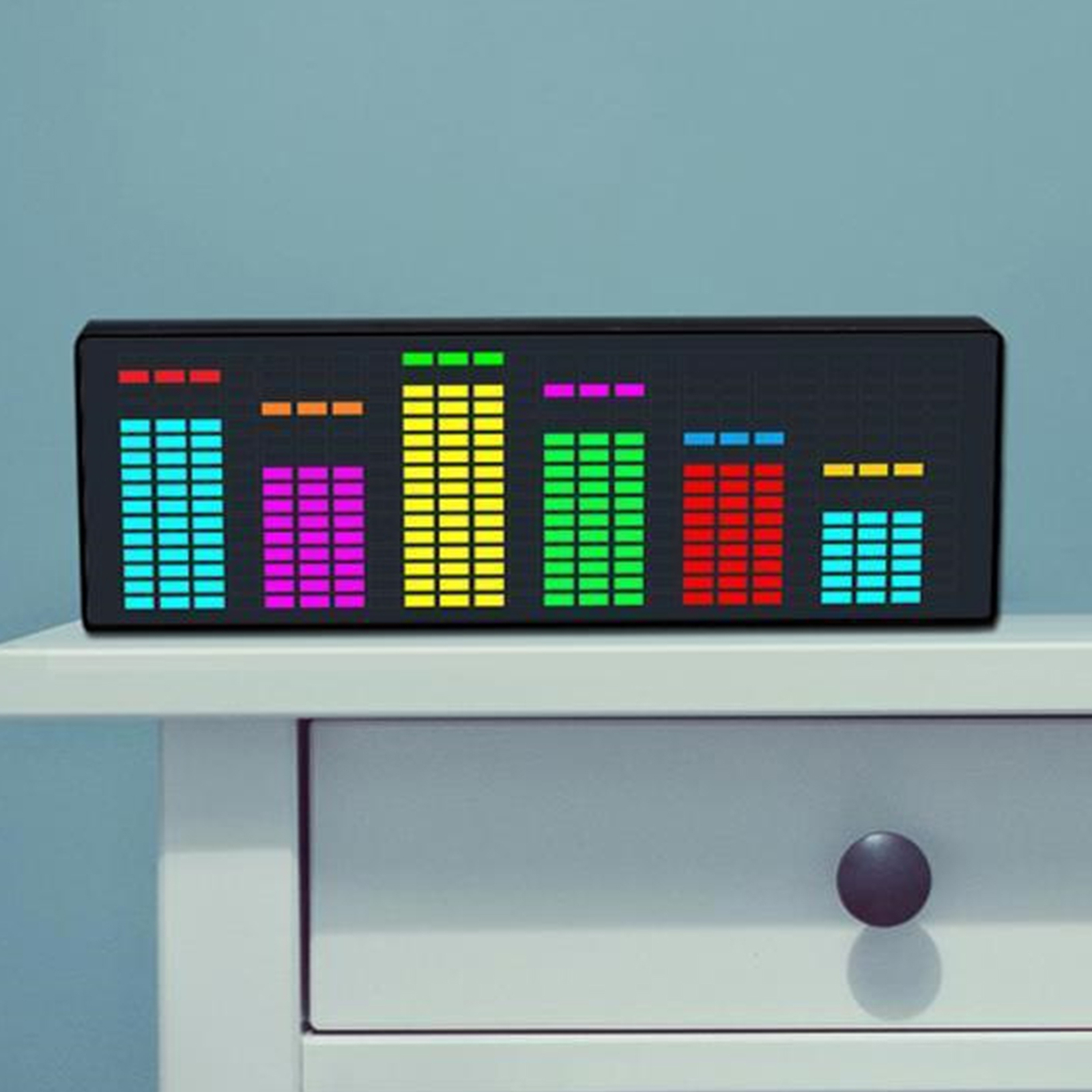 LED Light Music Spectrum Clock Voice Rhythm Car Audio Level Indicator ...