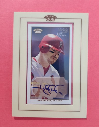2002 TOPPS 206 JIM EDMONDS AUTOGRAPH TA-JE AUTO ST LOUIS CARDINALS ...