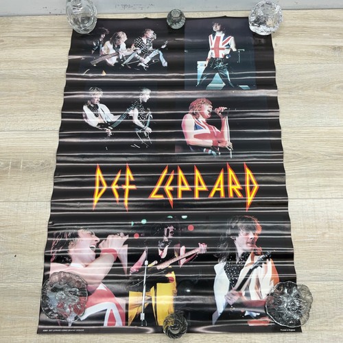 Vintage 1984 DEF LEPPARD 23x34" Concert Collage Poster #2001 NOS UNUSED ...