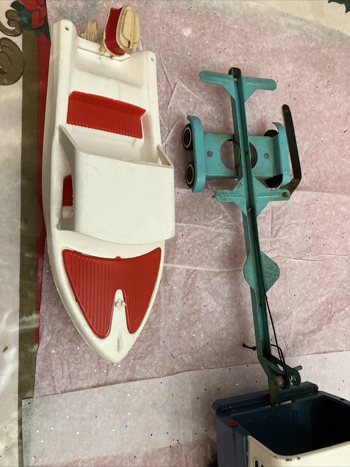 1960 # 130 Tonka Deluxe Fisherman Truck Set with Clipper boat, motor ...