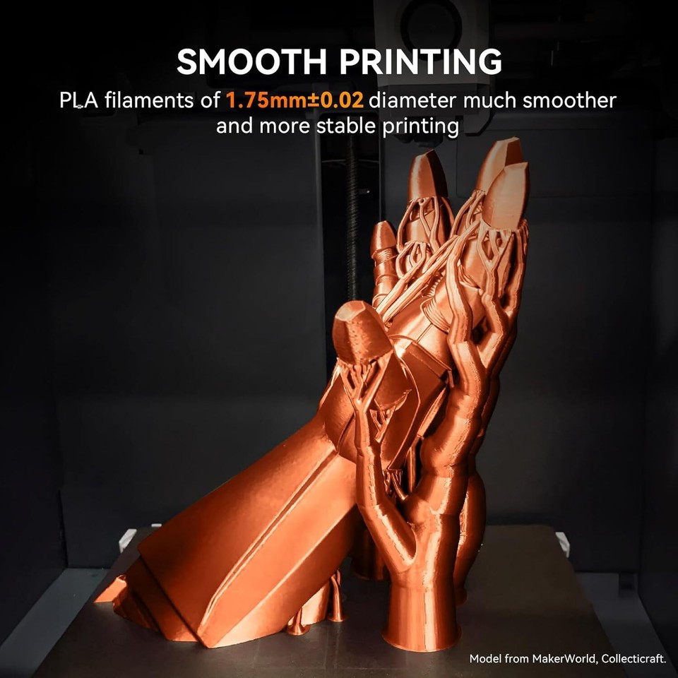 TECBEARS 6KG PLA+ SILK 3D Printer Filament Shiny PLA 3D Printer ...