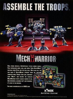 MechWarrior PC Original 2002 Ad Authentic K'Nex Minifigures Video Game ...