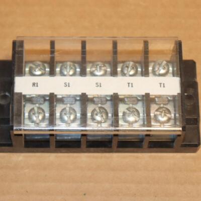 One Idec BTBH50 BTBH50C5 Terminal Block 600V 5 Pole with Cover | eBay