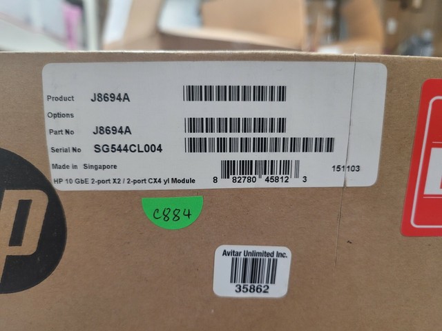 HP ProCurve J8694A 10-GbE 2 Port CX4 + 2 Port X2 Module Switch for sale ...