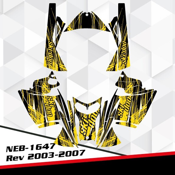 WRAP DECALS KIT FOR SKI-DOO REV MXZ SUMMIT GTX GSX EXPEDITION 03-07 NEB ...
