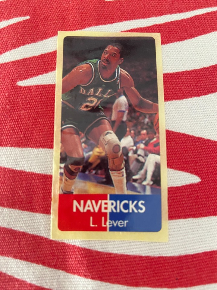 1990's Lafayette Fat Lever Dallas Mavericks NBA Basketball Sticker Card ...