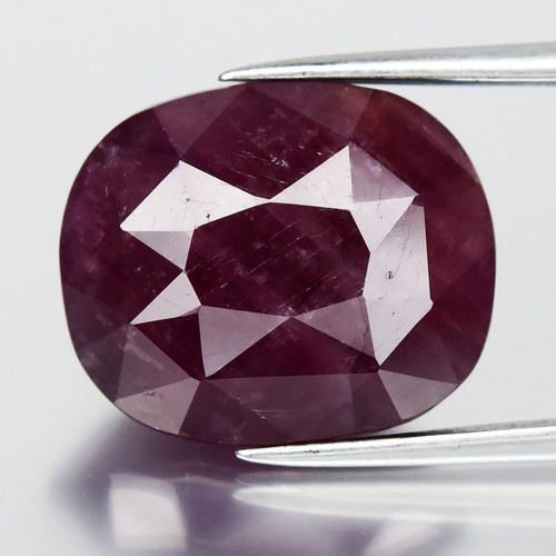 💎 Big! 11.47ct 14x11.7mm Cushion Natural Purplish Red Ruby - Unheated ...