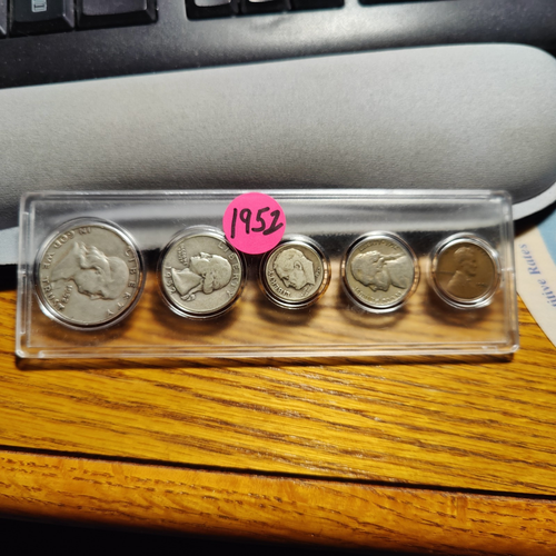 1952 Silver Birth Year Set Average Circulated w/90% Silver, as pictured ...