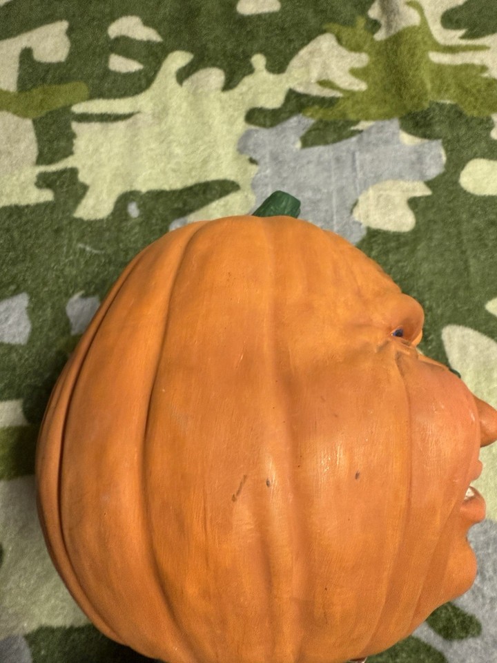 Vintage Scioto Ceramic Hand Painted Jack O Lantern Angry Face Pumpkin ...