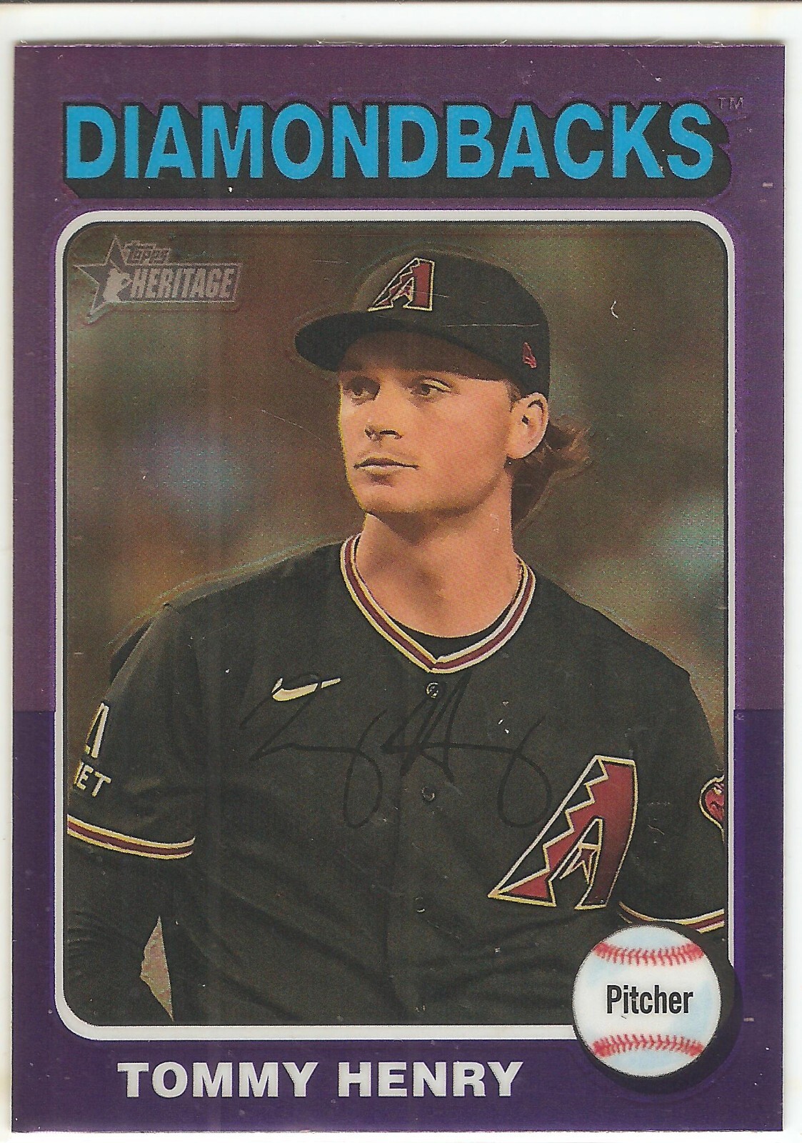 2024 TOPPS HERITAGE TOMMY HENRY PURPLE REFRACTOR BASEBALL CARD | eBay