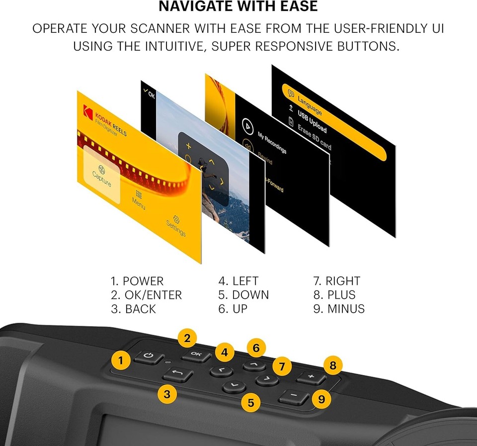 High-Def 8mm & Super 8 Film Converter with 5" Touchscreen for Easy ...