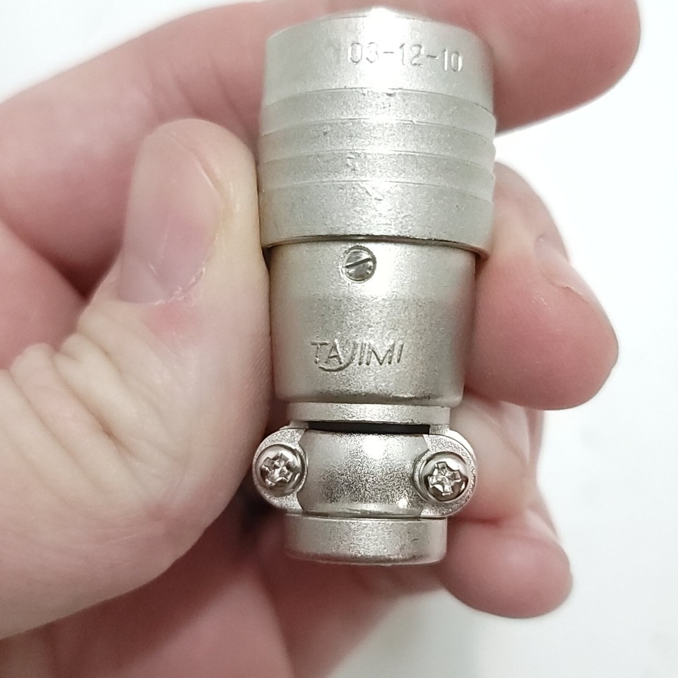 Tajimi 03-12-10 4POS Circular Male Straight Connector Solder Cups Open ...