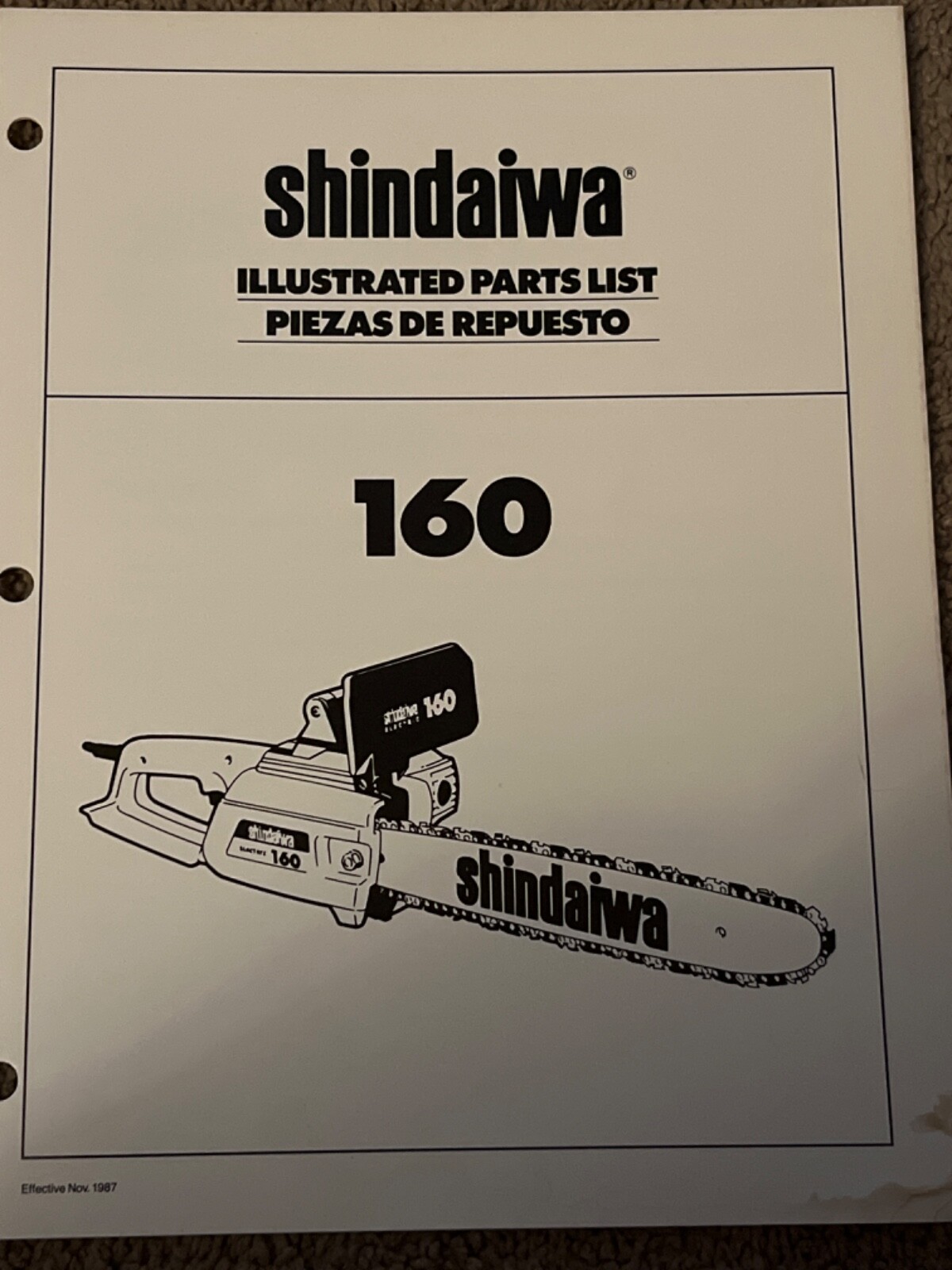 Shindaiwa 160 Illustrated Parts List | eBay