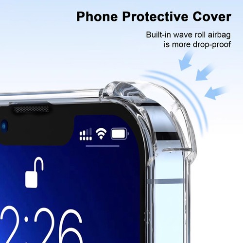 Phone Sleeve Cover Transparent Shock-absorbing Case with Raised Edges ...