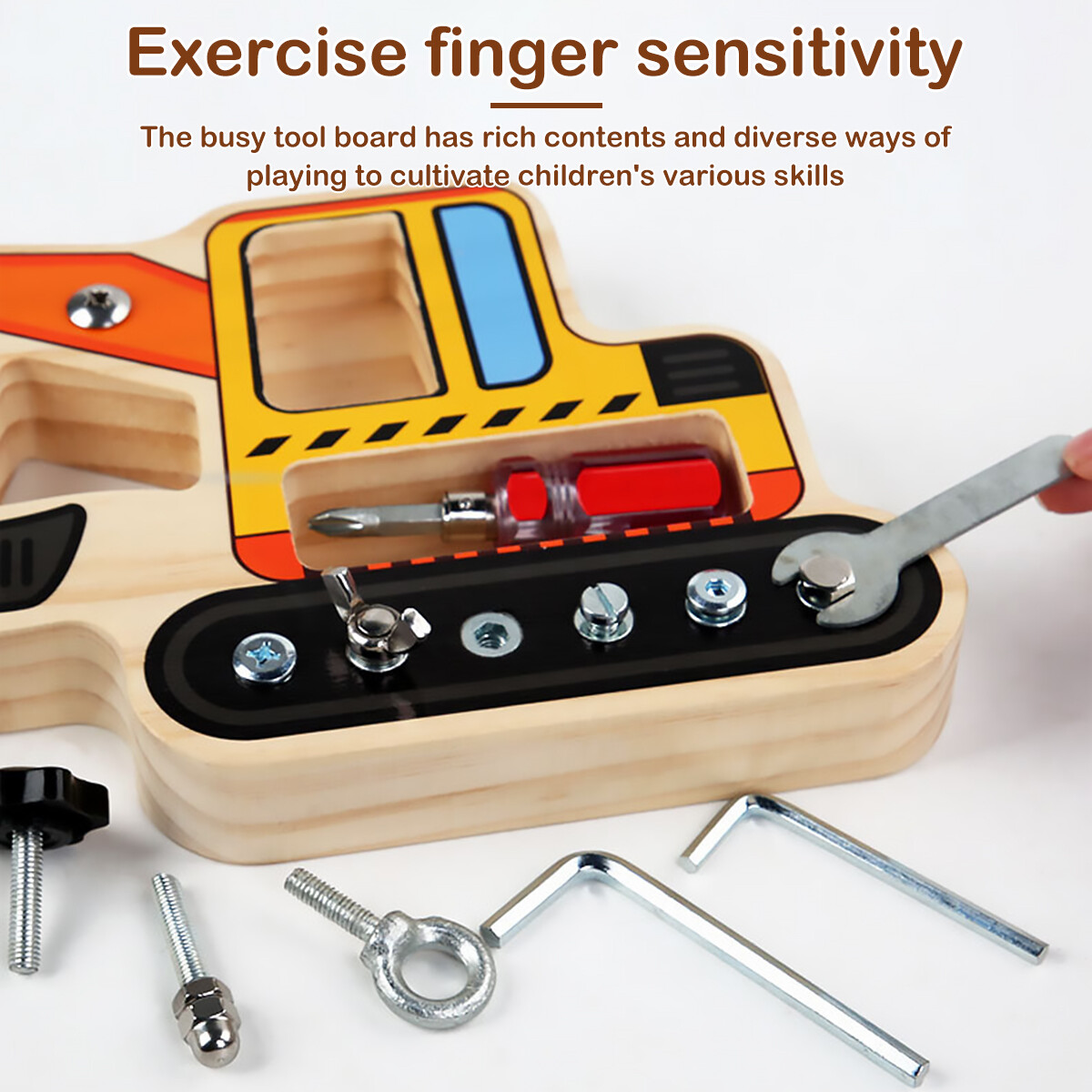 Montessori Toy Screwdriver Set Wooden Screwdriver Board Kids Toys Fun ...