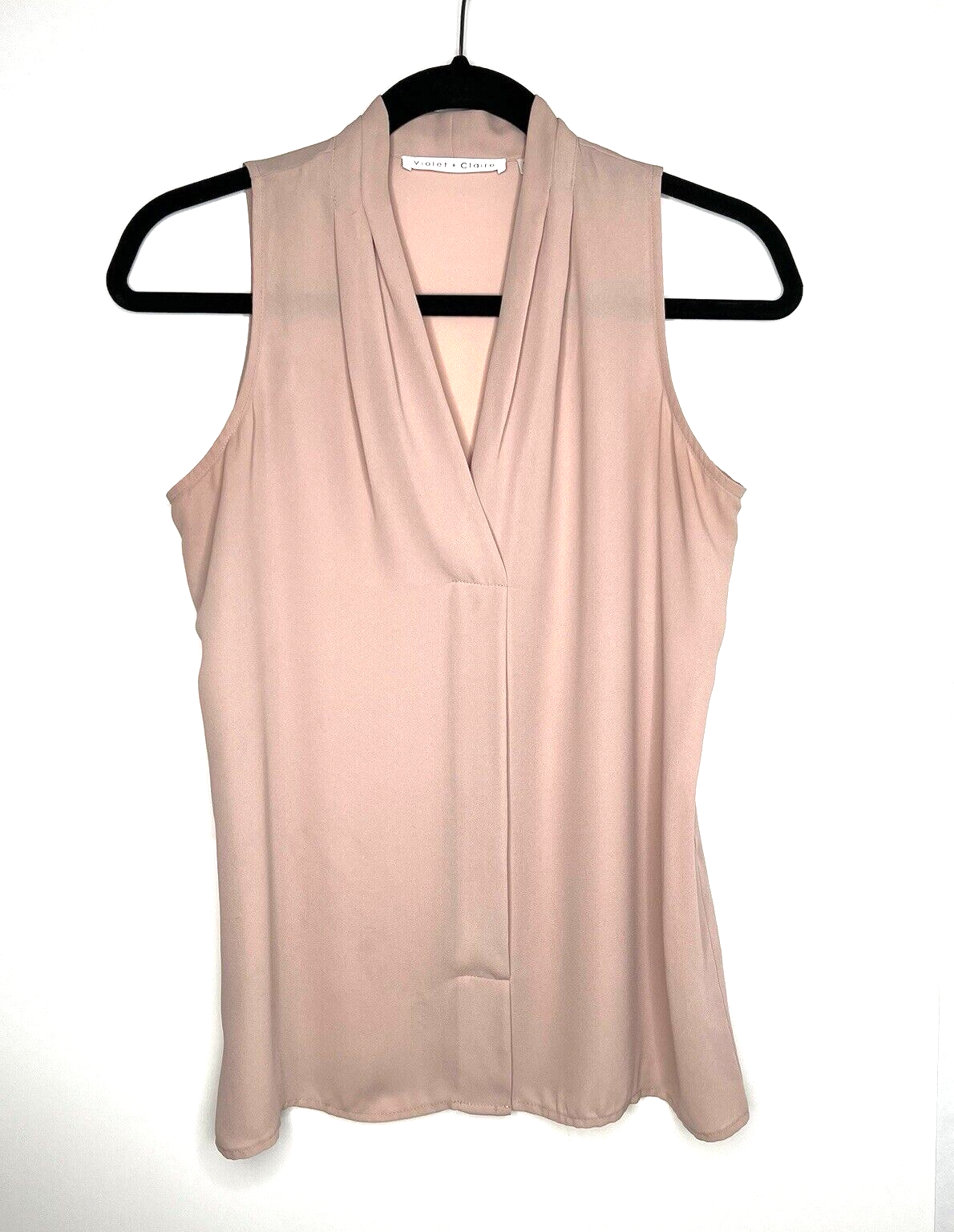 Violet and Claire Womens V neck sleeveless blouse top sheer Size S ...