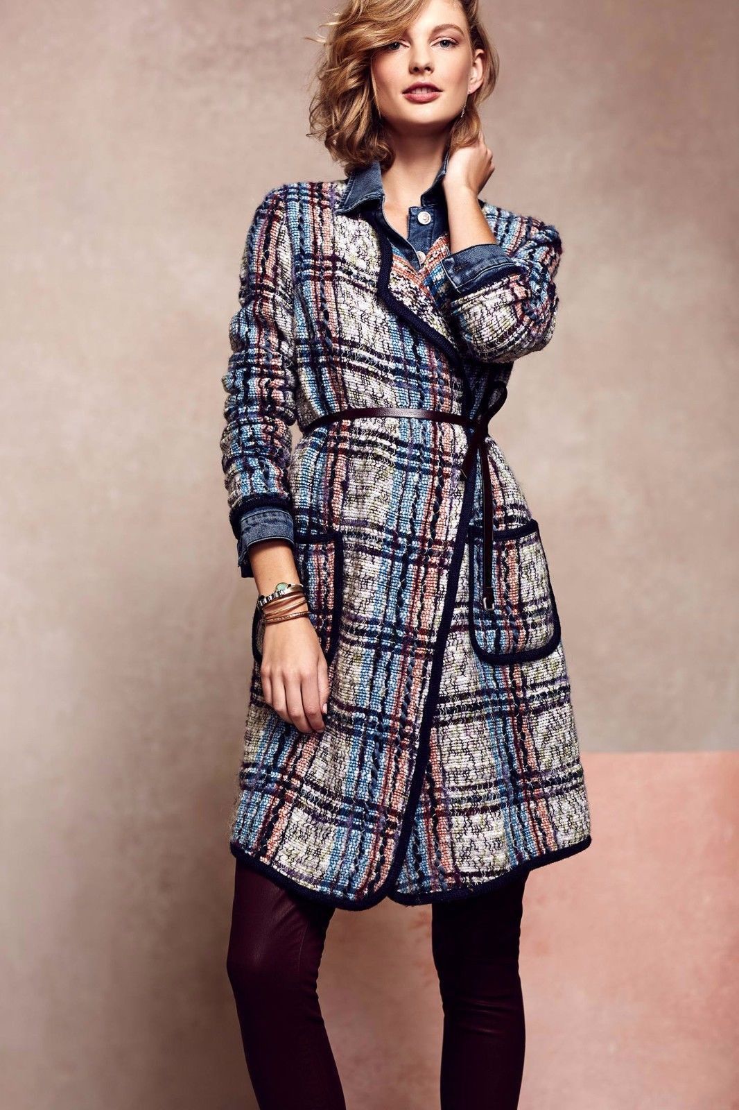 NWT TRACY REESE ELSIE PLAID COAT M | eBay