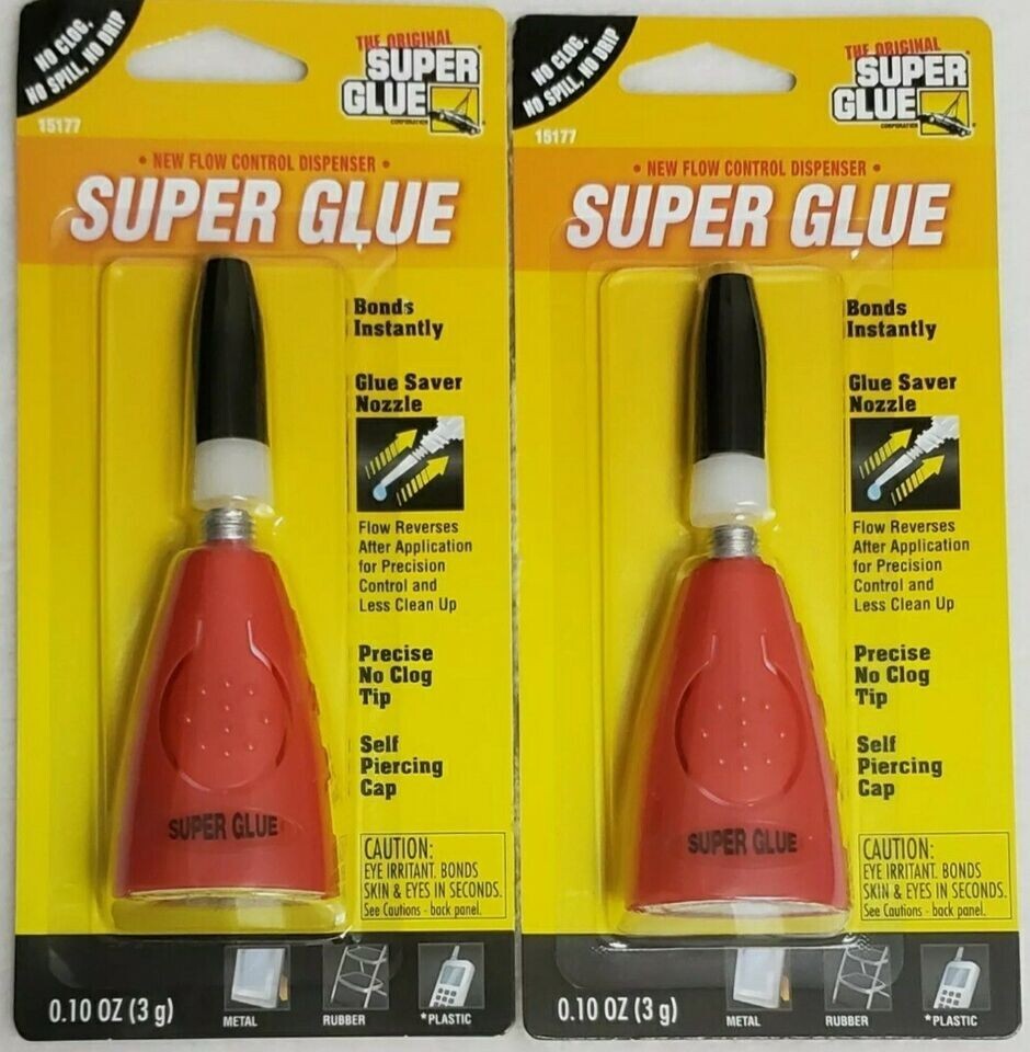Lot 6 The Original Super Glue New Flow Control Dispenser 0.10 oz / 3 g ...