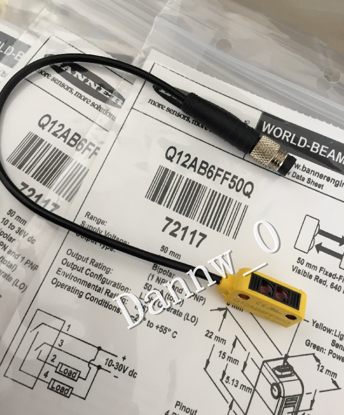 New Original BANNER Q12AB6FF50Q Photoelectric Sensor | eBay