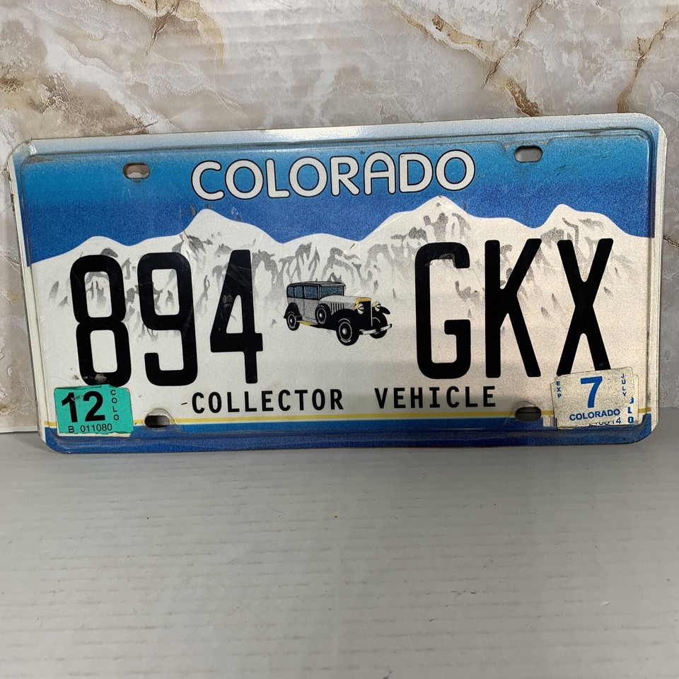 Colorado Collector Vehicle License Plate-Blue White Mountain- 894 GKX ...