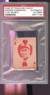 1933 E285 Rittenhouse Candy 3 Hearts George Earnshaw PSA A Graded ...
