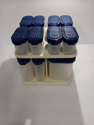 Tupperware Modular Mates Seasonings Spice Carousel Rack 16 Shaker Blue ...