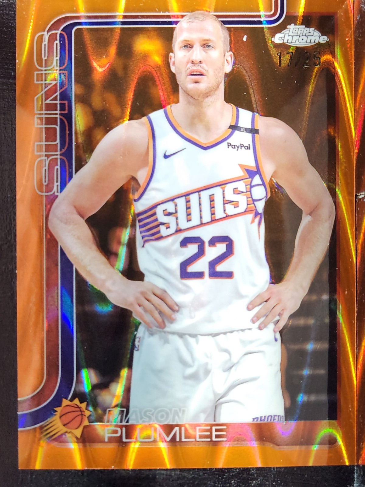 Mason Plumlee 2025-26 Topps Chrome Basketball #106 Orange Ray Wave /25 ...