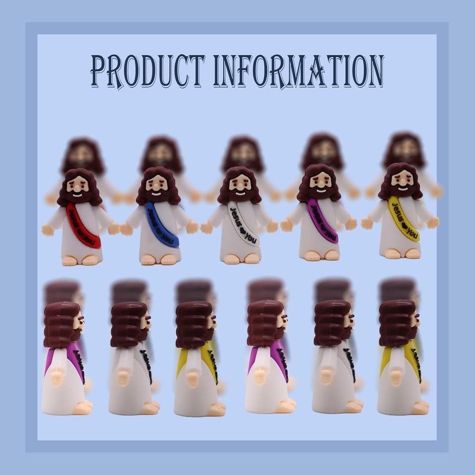 Durable 30-Pack Mini Jesus Figures - Ideal for Easter Fun & Religious ...