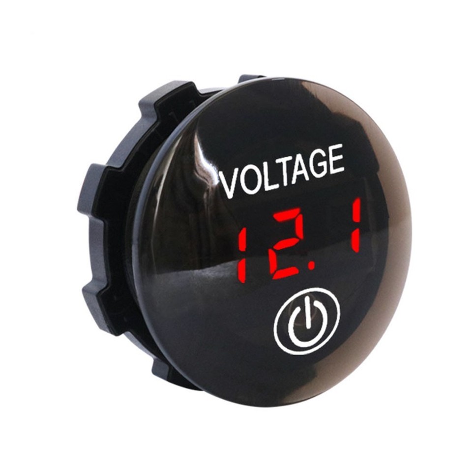 Voltmeter Touch Switch Display Voltmeter LED Motorcycle Car Panel ...