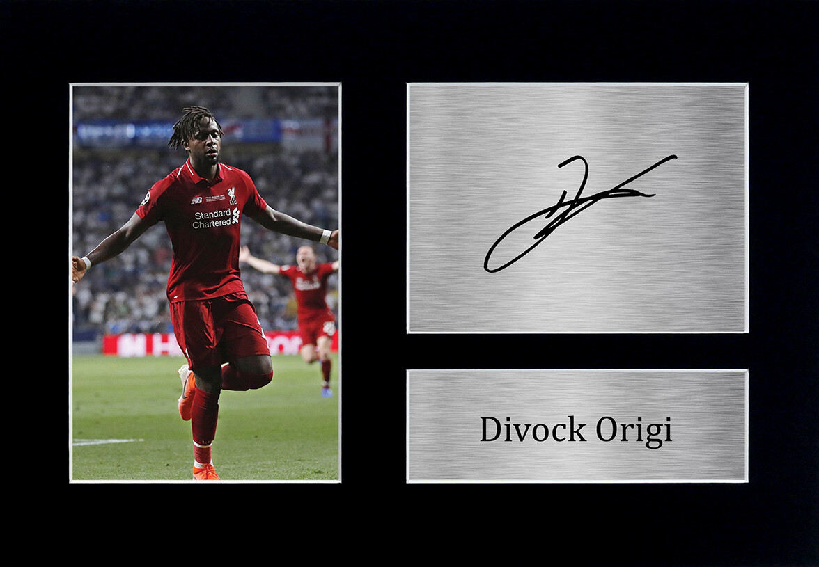 Divock Origi Signed A4 Framed Printed Autograph Liverpool LFC Print ...