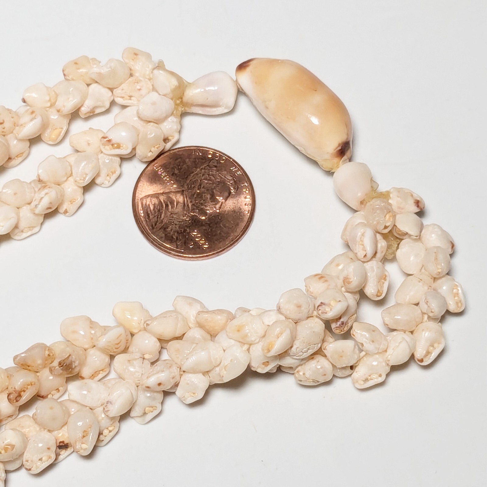 Vintage Ni'ihau Shell Lei Pikake Necklace Long 2 Strand momi shells | eBay